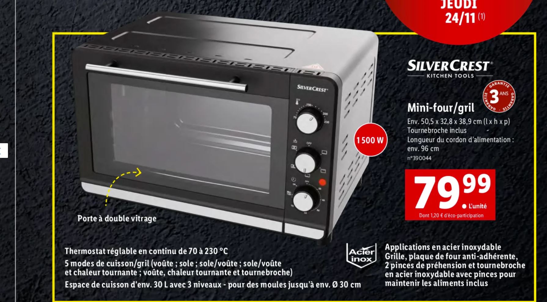 Lidl lance un mini four polyvalent à petit prix et avec une fonction qui vous fera tourner la ...